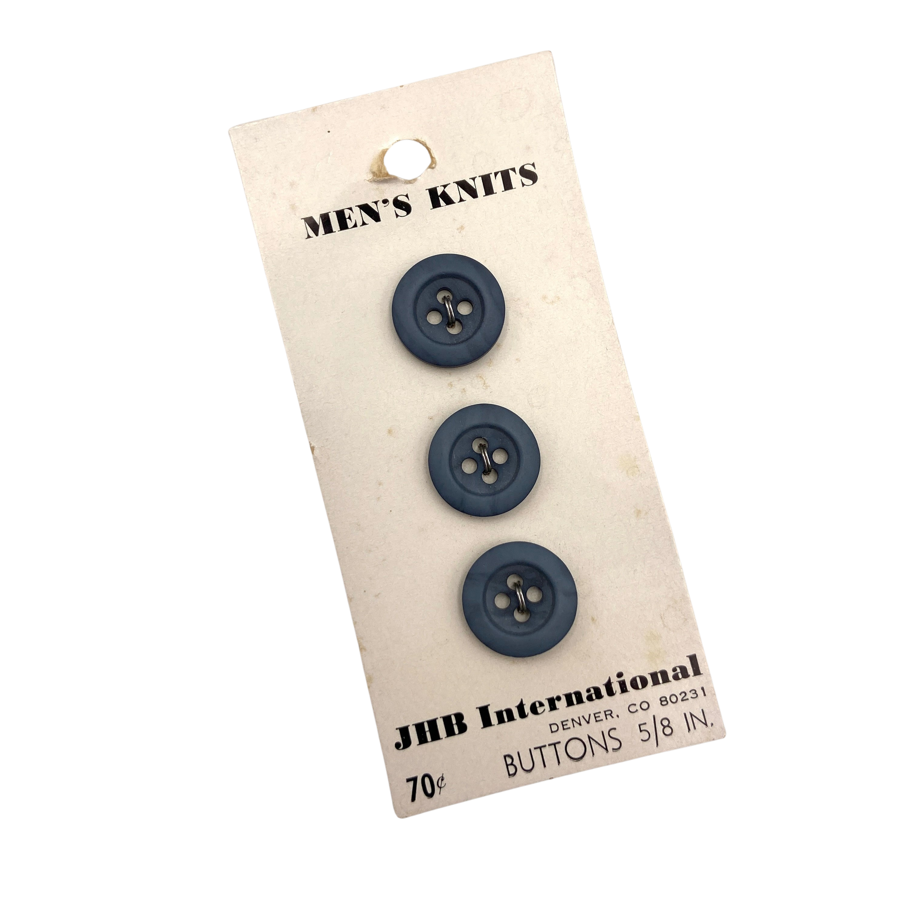 5/8" Slate | JHB International Vintage Plastic Buttons | Set of 3